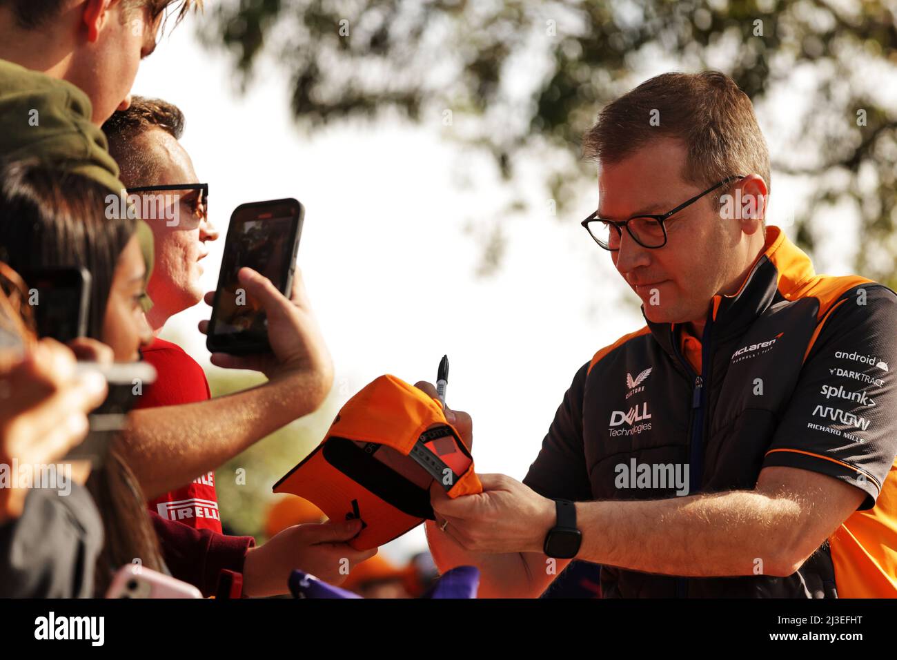 Andreas Seidl, McLaren Managing Director with fans. 08.04.2022. Formula ...
