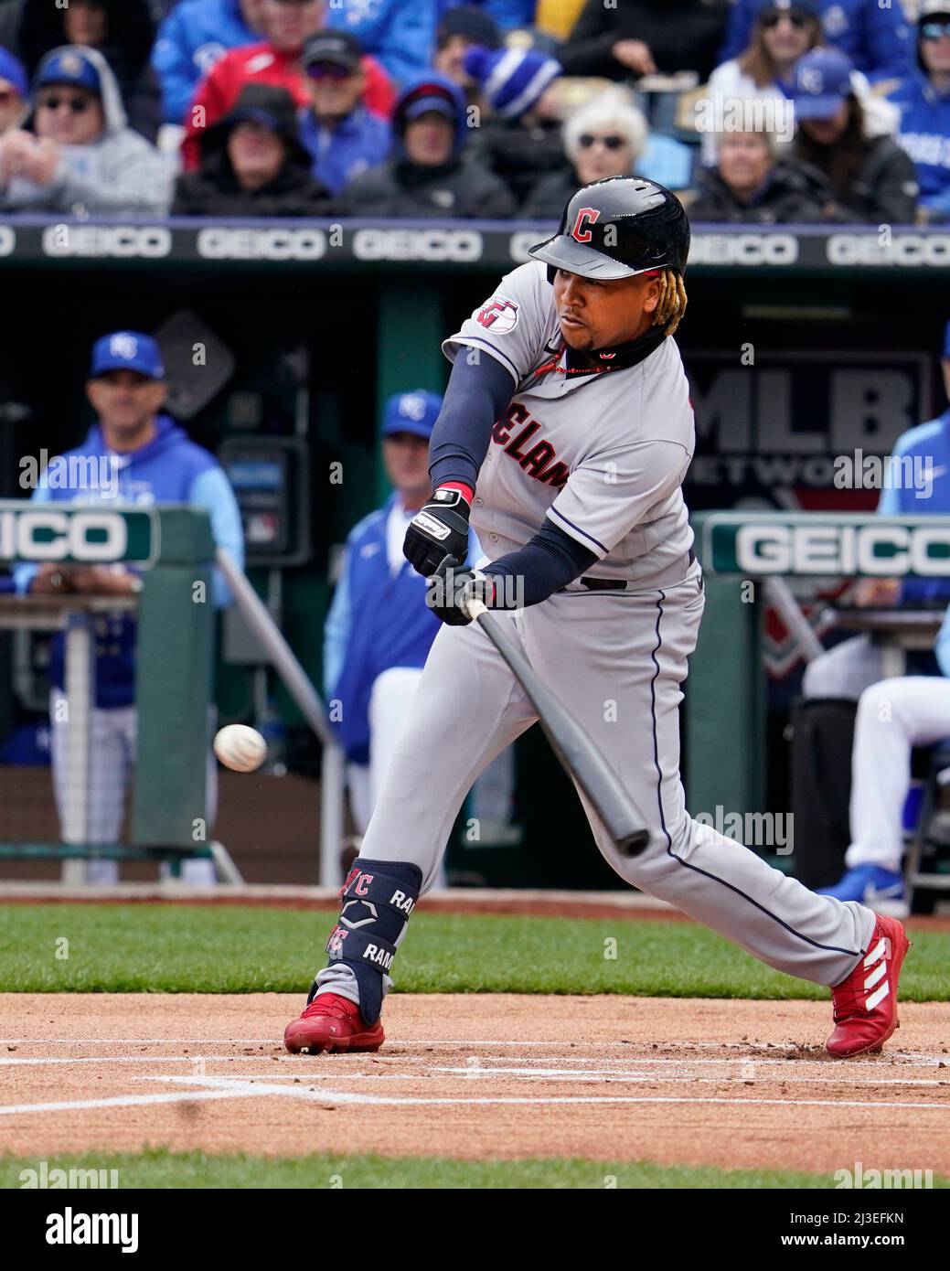 Apr 07, 2022: Cleveland Guardians third baseman Jose Ramirez (11) makes ...