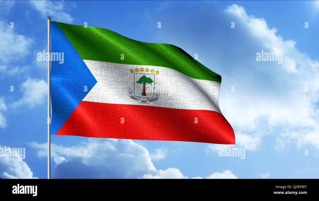 Equatorial guinea bright flag loop hi-res stock photography and images ...