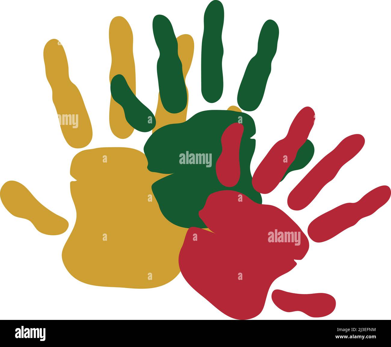 colored hand print Stock Vector Image & Art - Alamy
