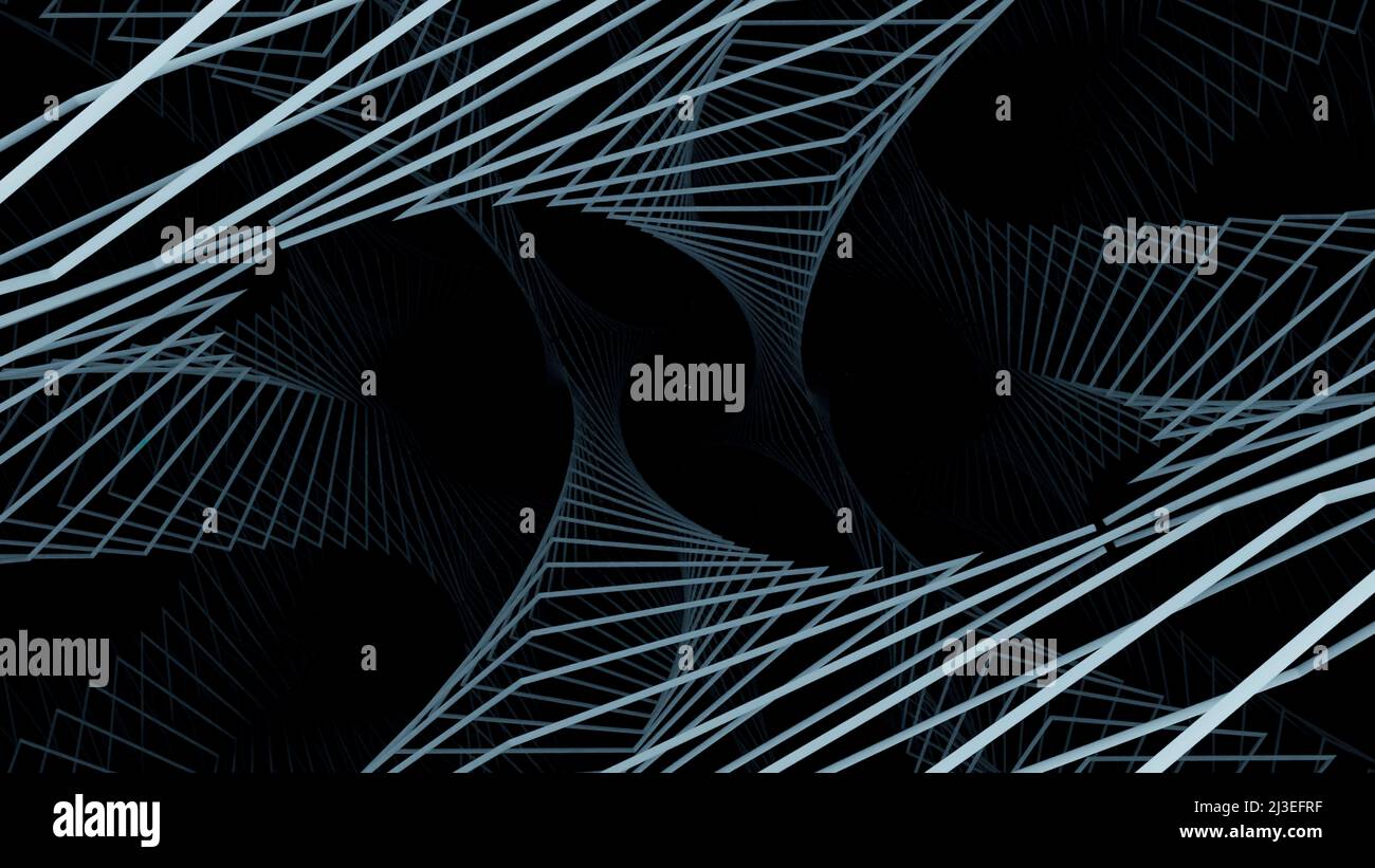 Optical illusion with a twisted monochrome tunnel, seamless loop ...