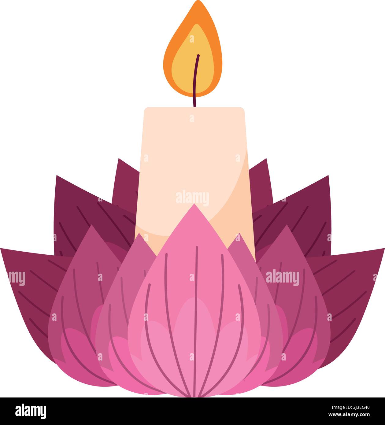 Health flower plant candle Stock Vector Images - Alamy