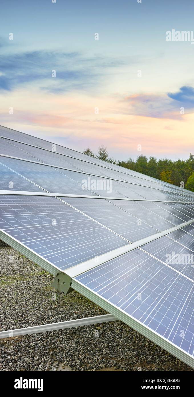 Sun energy. Solar Power Station in Denmark Stock Photo - Alamy