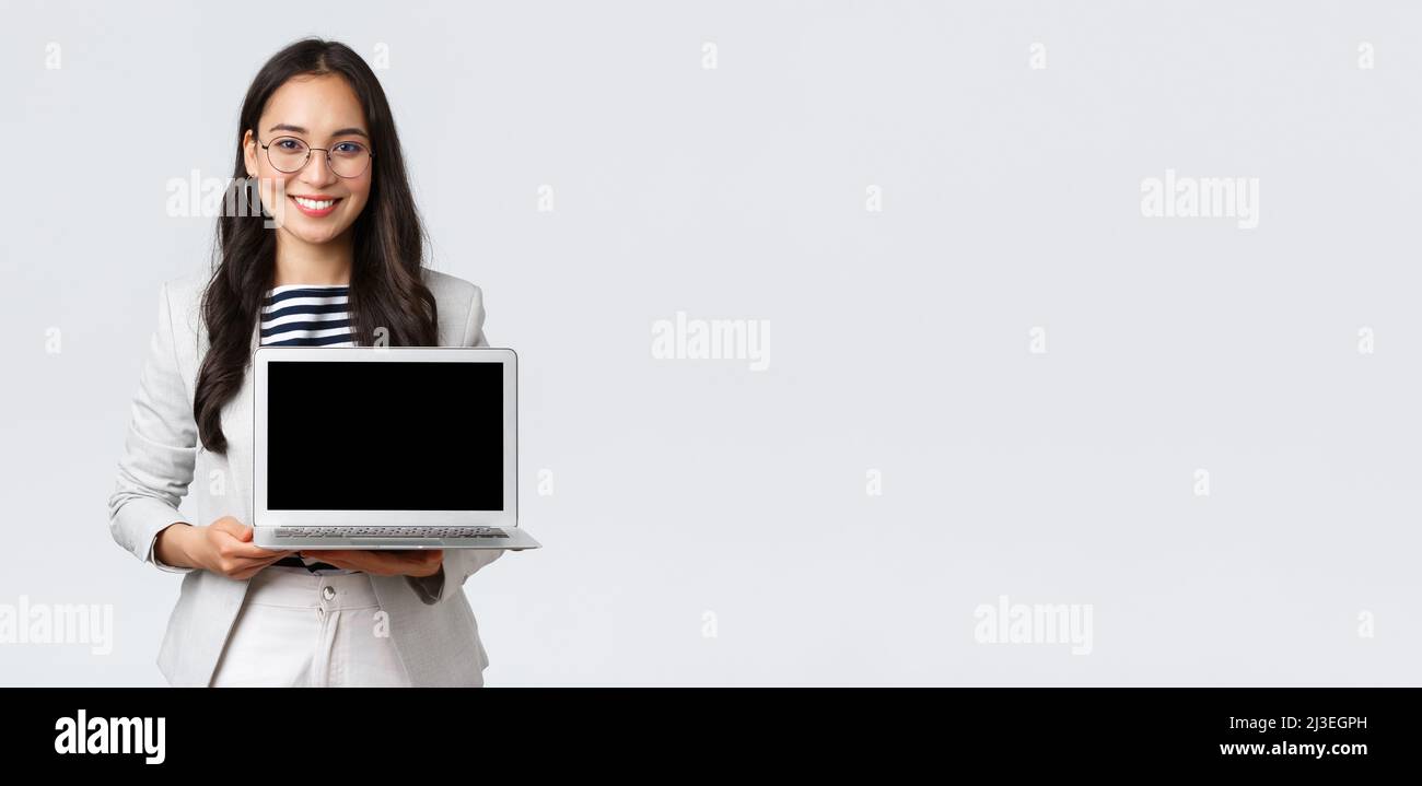 Business, finance and employment, female successful entrepreneurs concept. Talented real estate ...