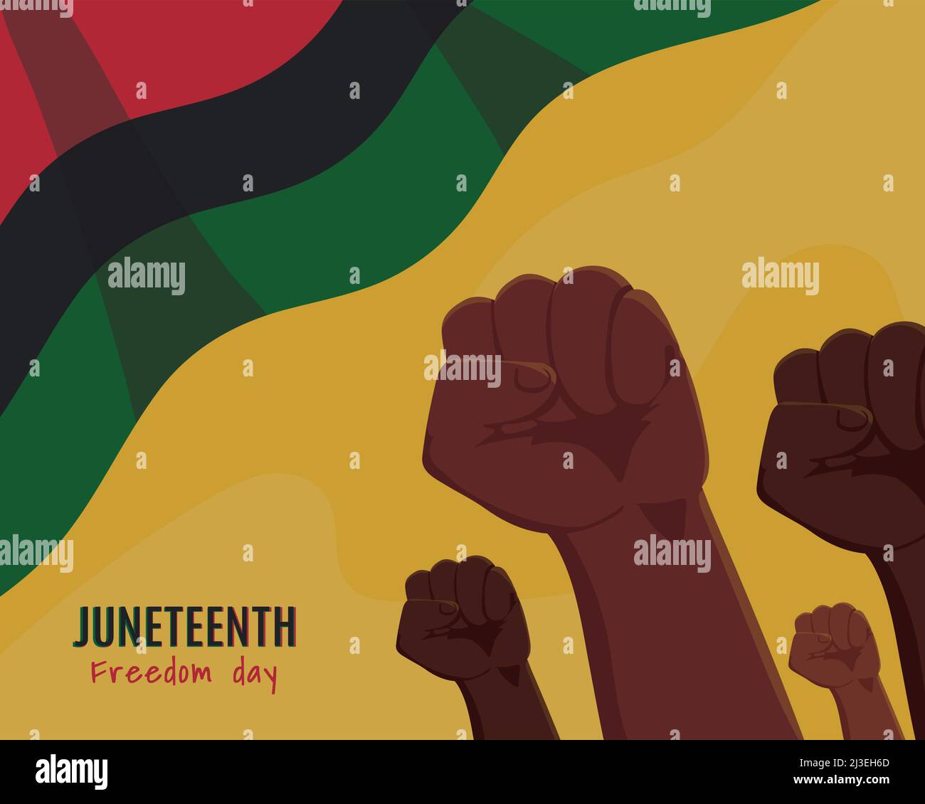 juneteenth raised hands Stock Vector Image & Art - Alamy
