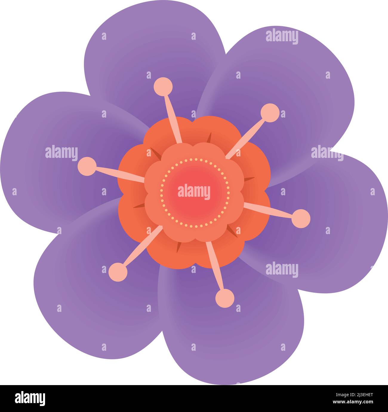 flower cartoon decoration icon Stock Vector Image & Art - Alamy