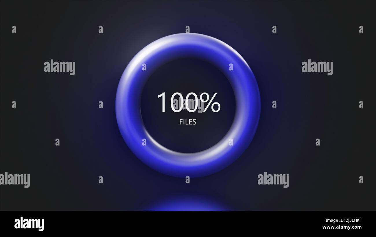 3d ring with loading percentages. Motion. Modern interface design for ...