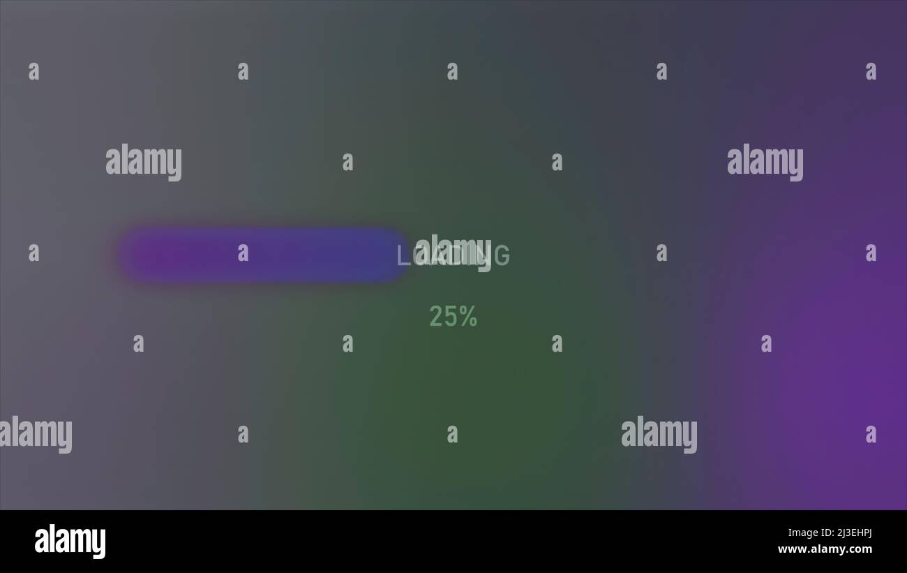 Line with percentages of charge or load. Motion. Beautiful multicolored ...