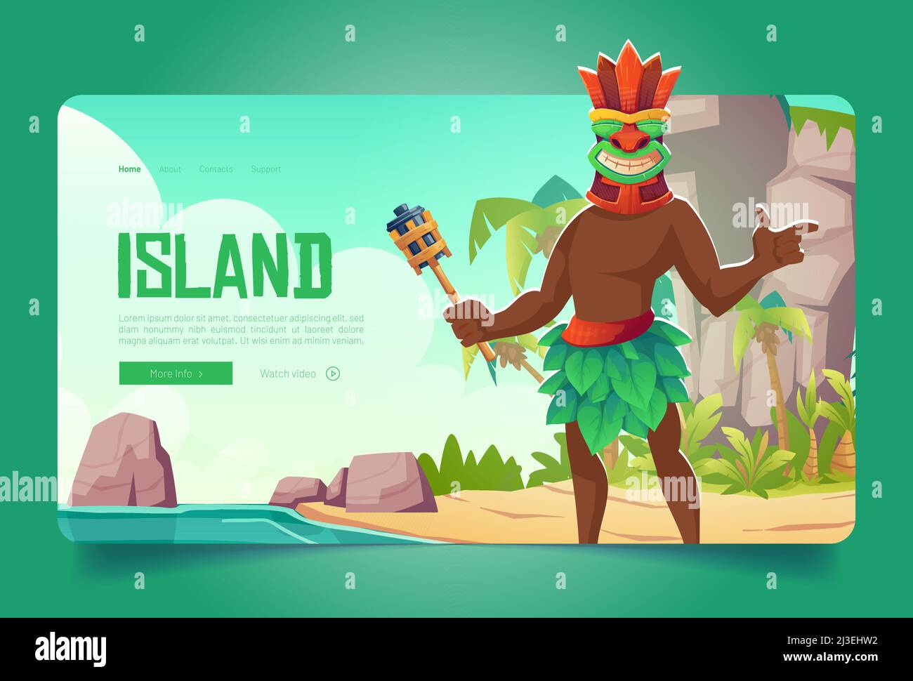 Animation Island Beach