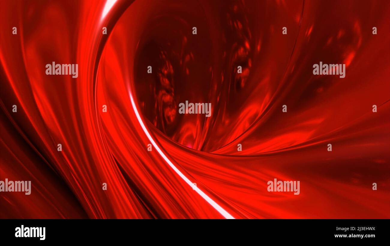 Moving tunnel of swirling liquid. Design. 3D tunnel with swirling dense ...