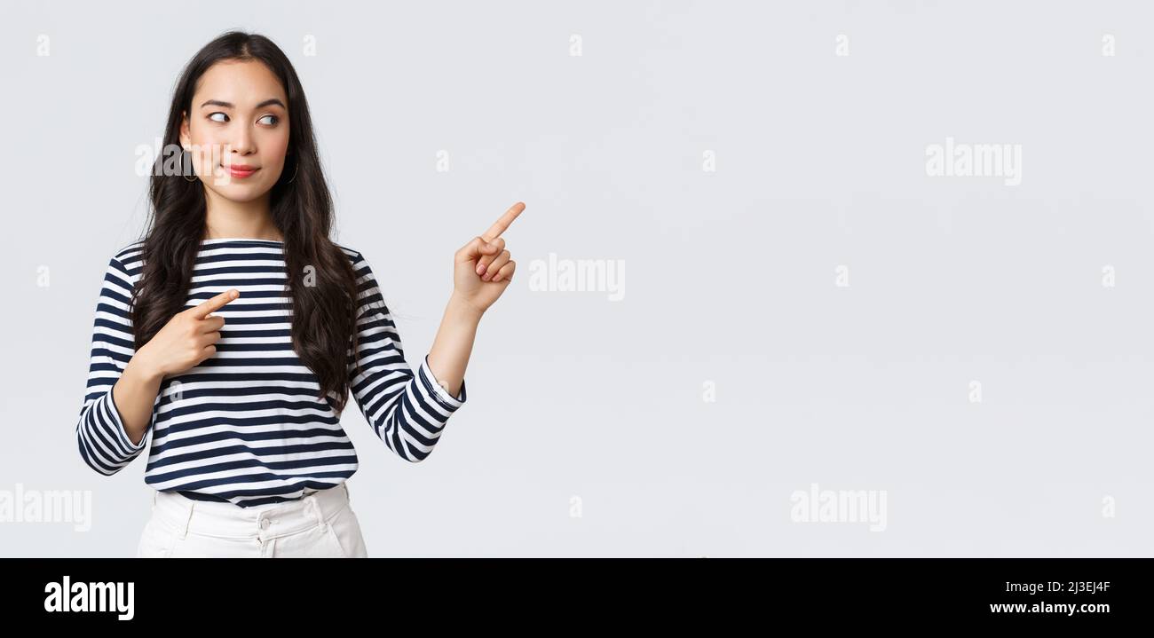 Lifestyle, beauty and fashion, people emotions concept. Intrigued ...