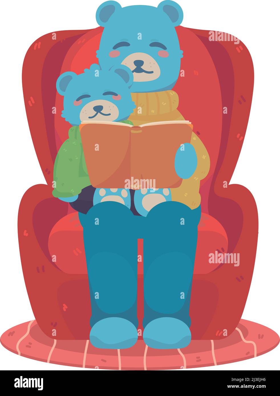 father bear reading a book Stock Vector Image & Art - Alamy