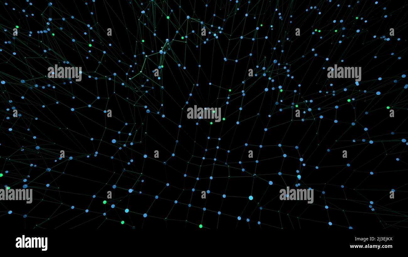 Vibrating dots with grid on black background. Design. Rapid ...