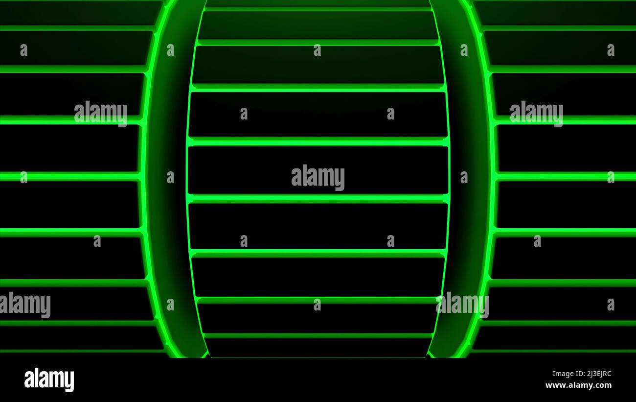 3D mechanism with rotating gears. Design. Rotating mechanism with neon ...