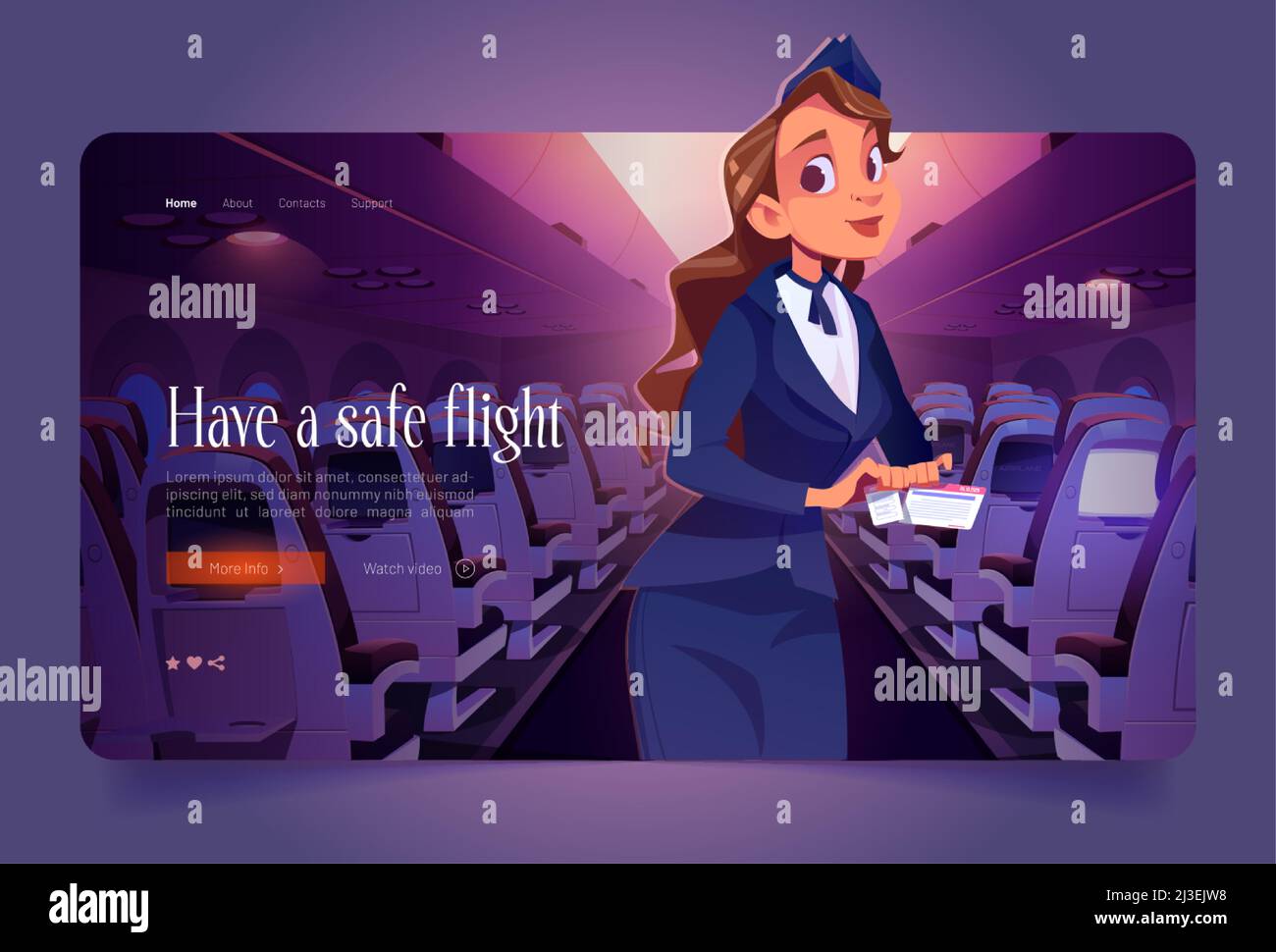 Air Hostess Cartoon