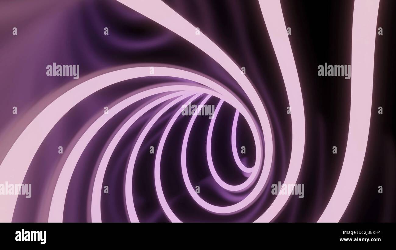 Hypnotic tunnel with twisting lines. Design. Rotating funnel with ...