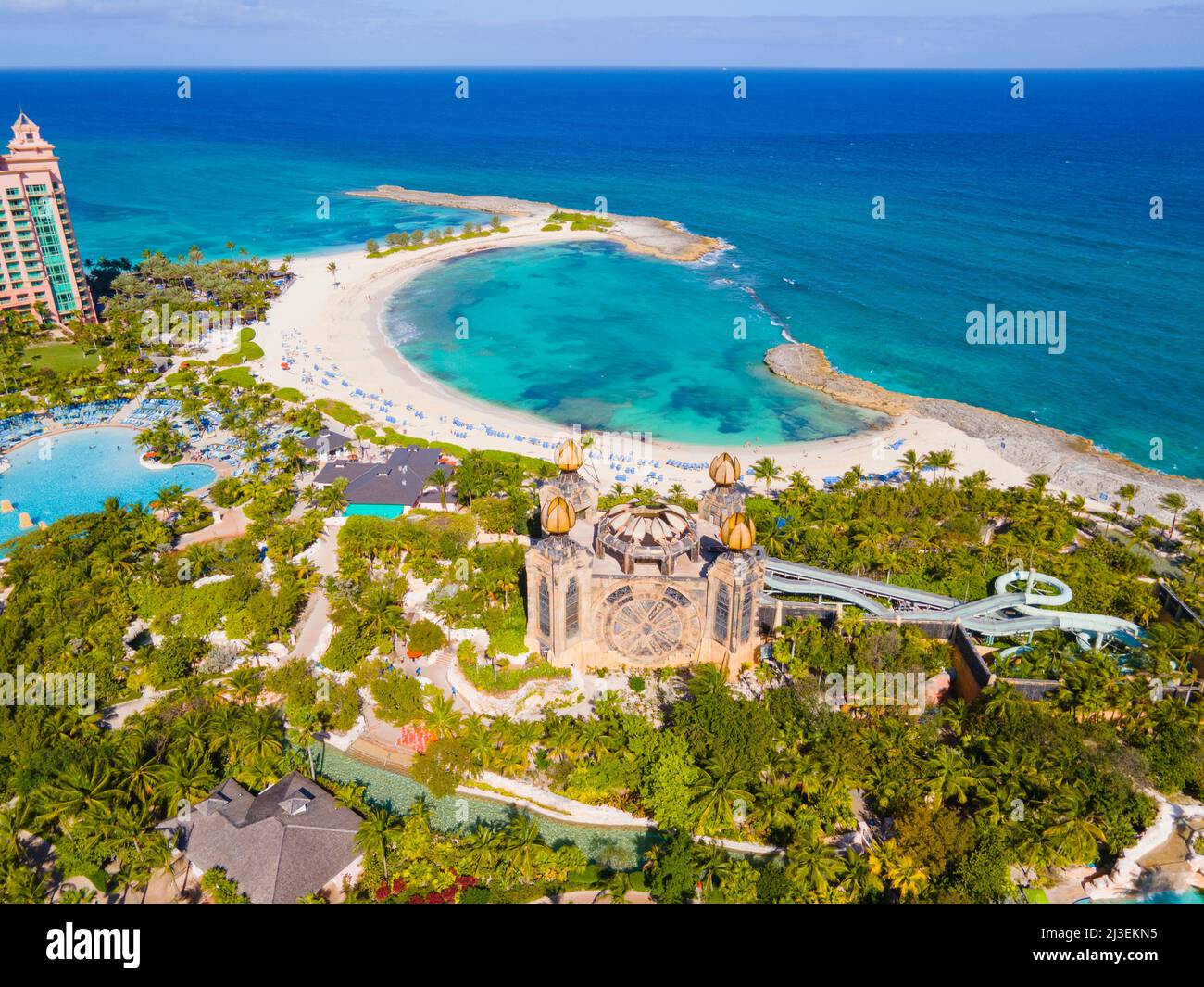 Cove Beach aerial view and Power Tower at Atlantis Adventure Park on ...