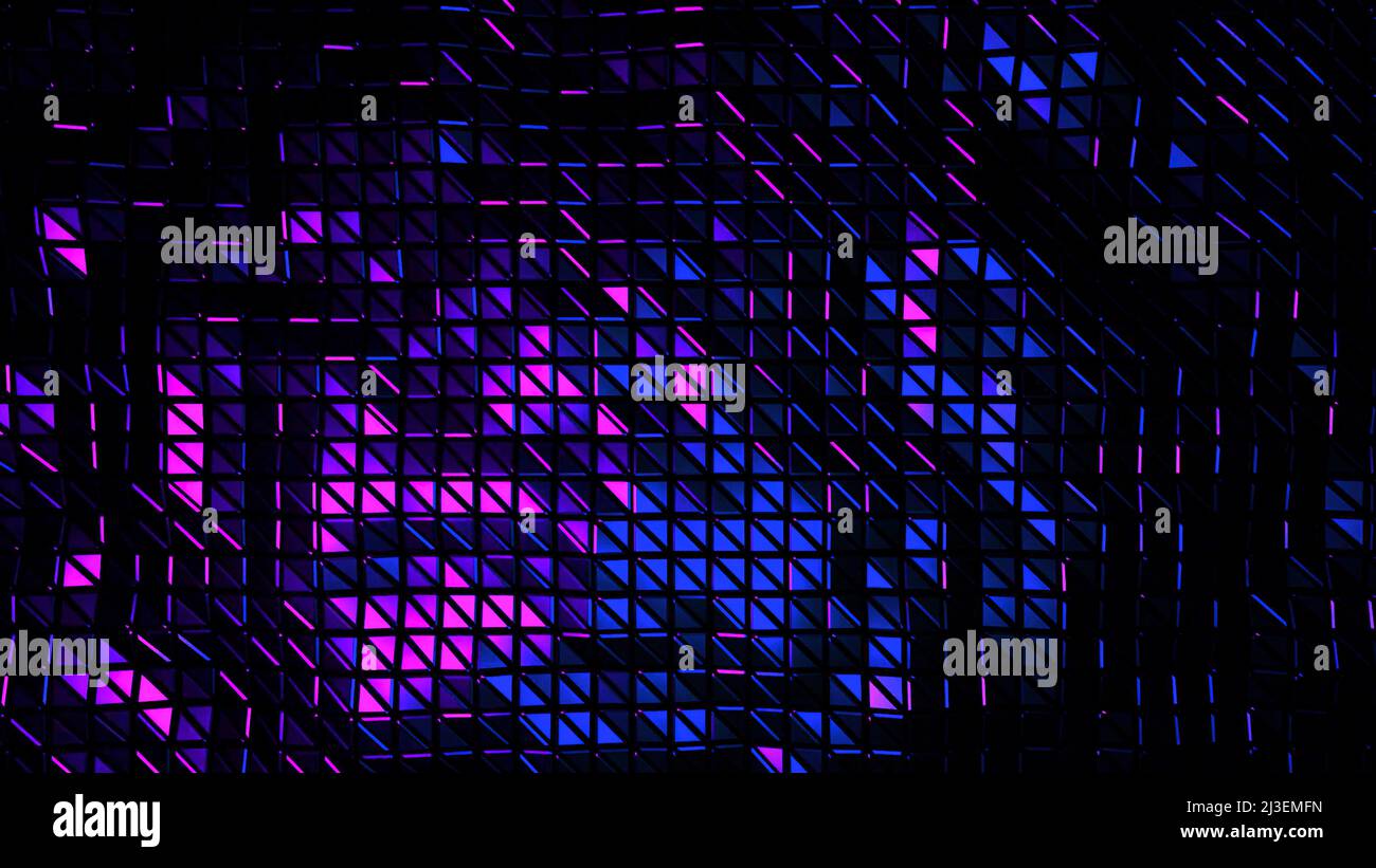 Mirror surface of triangles with colors. Design. Beautiful disco ...