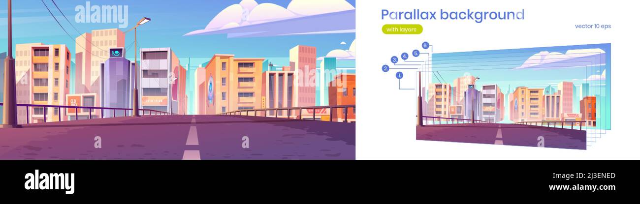 2d Animation City Background