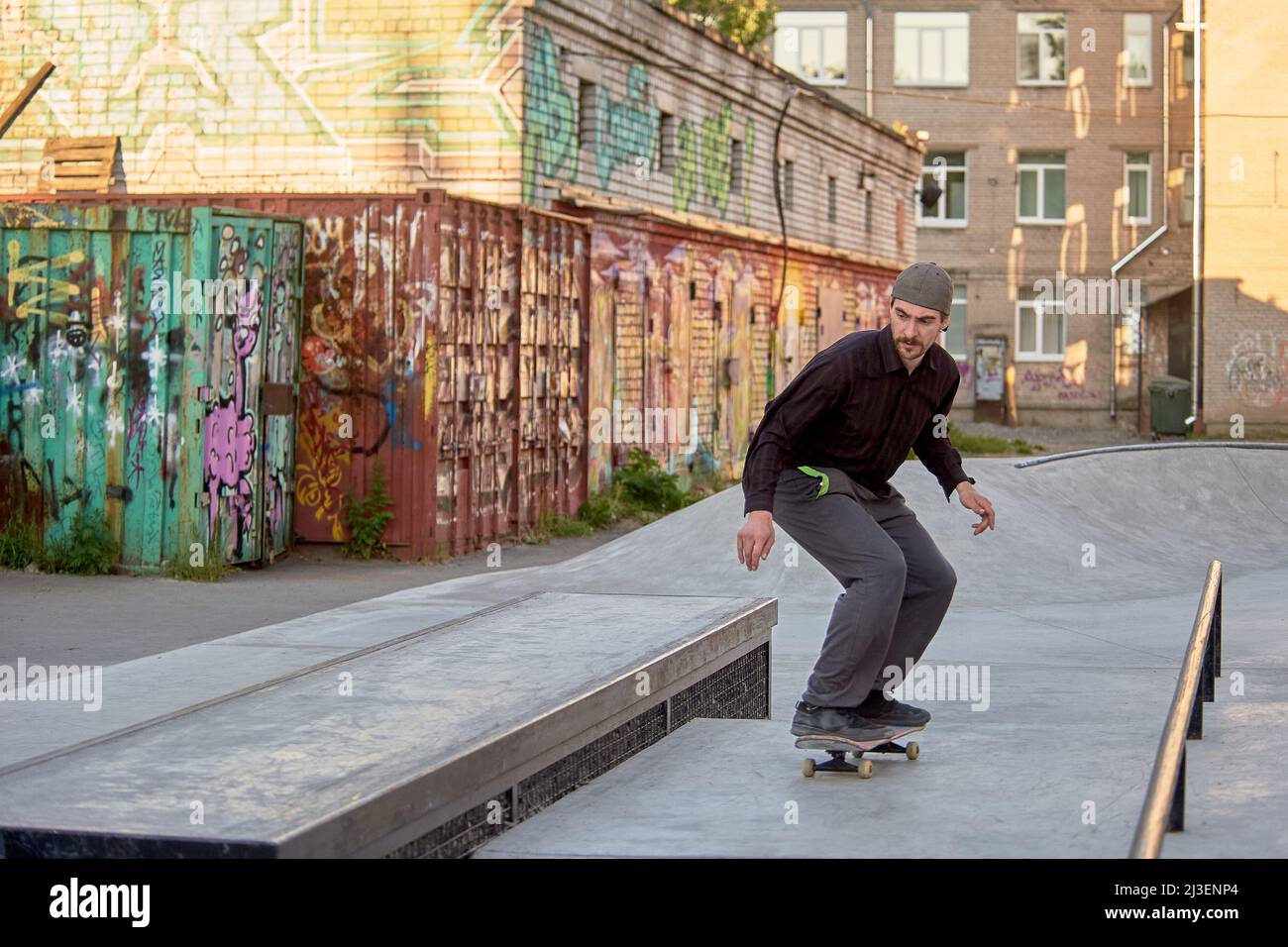 Skateboarder rides hi-res stock photography and images - Alamy