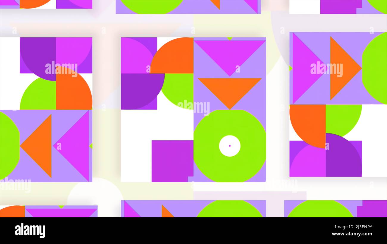 Beautiful bright animation with geometric shapes. Motion. Moving ...