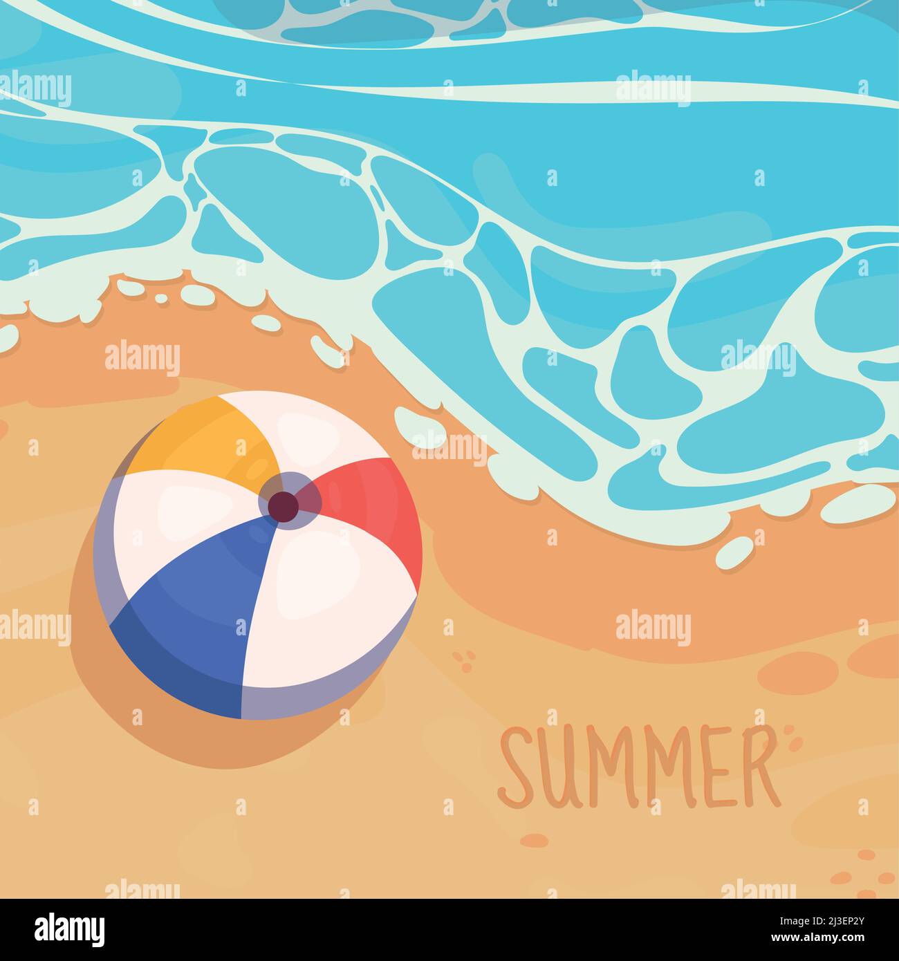 summer beach and ball Stock Vector Image & Art - Alamy