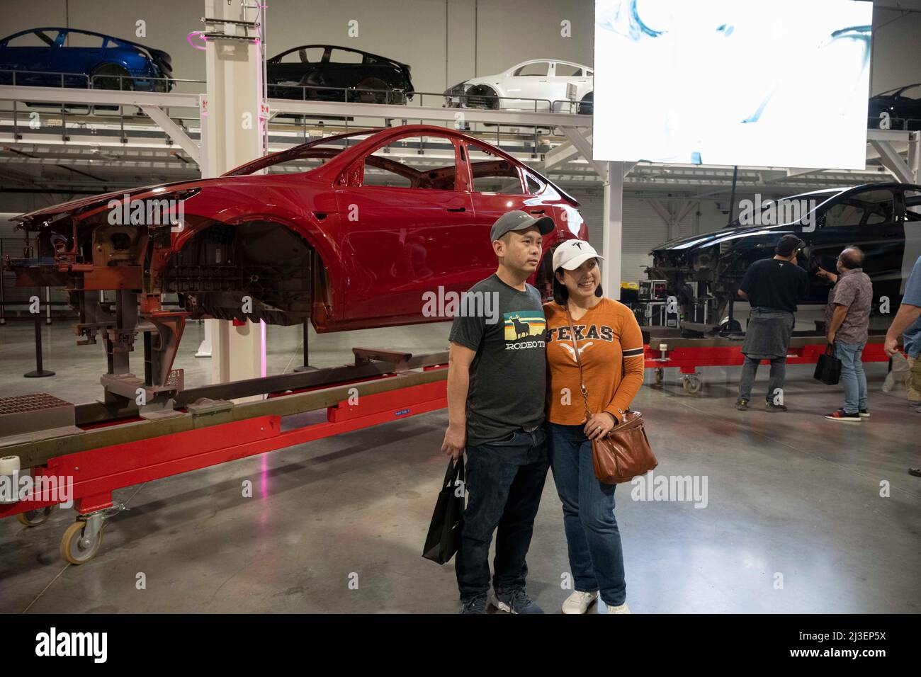 Austin Texas USA, April 7 2022: Machinery on automated production line ...