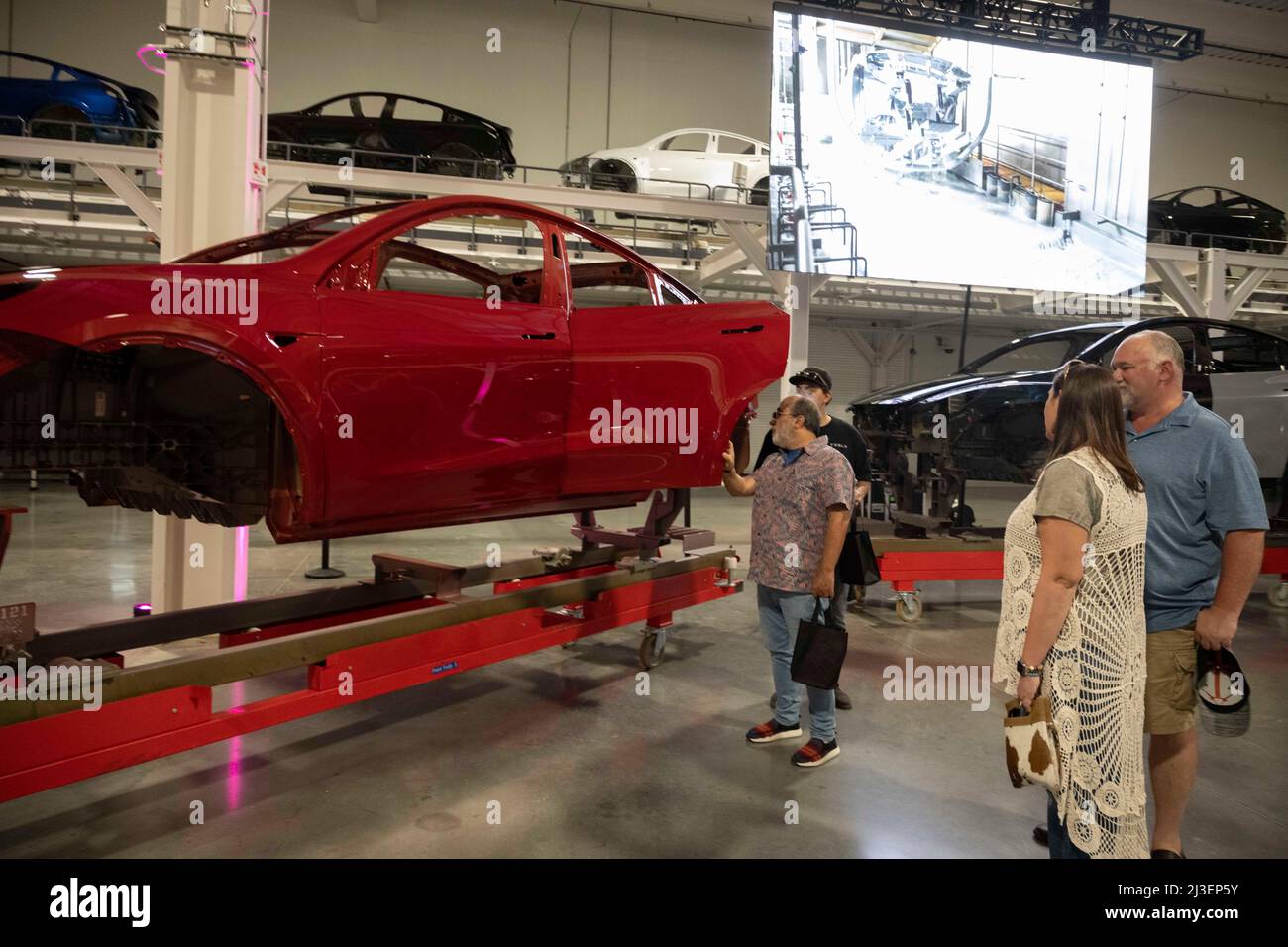 Austin Texas USA, April 7 2022: Machinery on automated production line ...