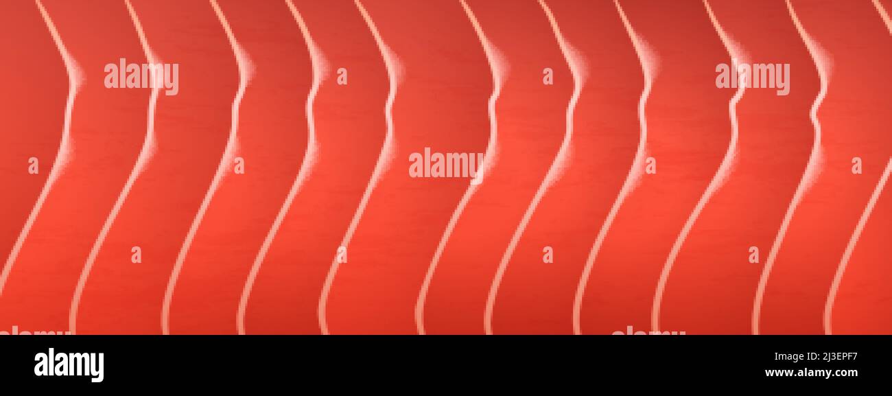 Salmon fillet texture, red fish meat pattern. Vector realistic abstract ...