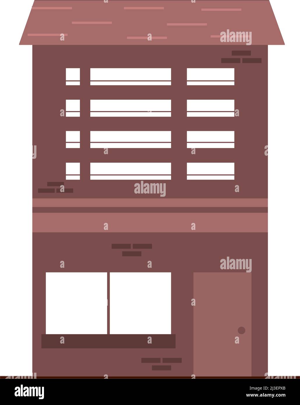 Commercial building brick wall Cut Out Stock Images & Pictures - Alamy