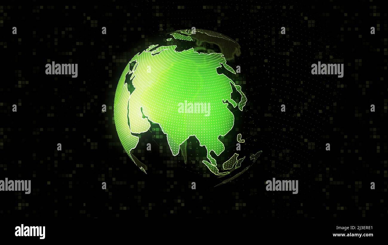 Holography of earth in computer space. Motion. Model of rotating planet ...
