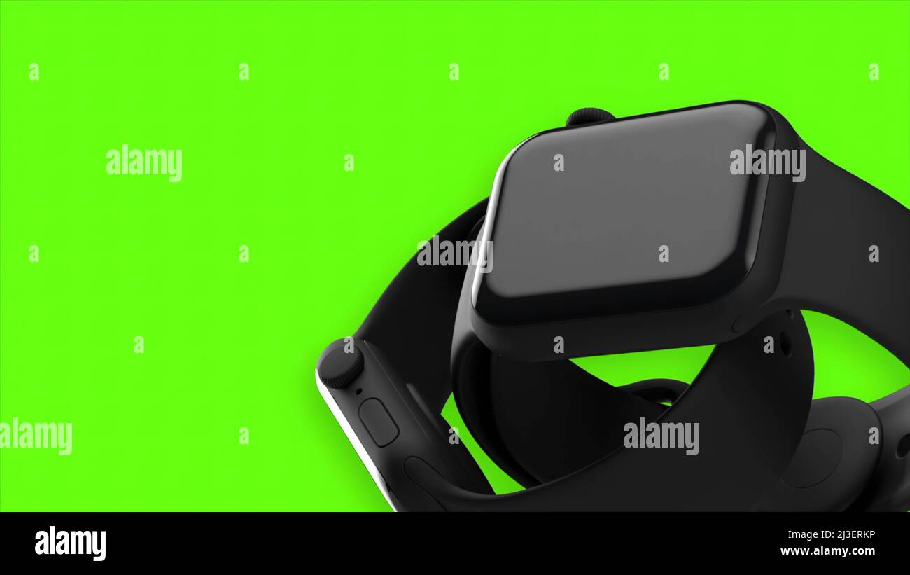 3D Wrist Electronic Watch. Motion. Models of new electronic watches ...