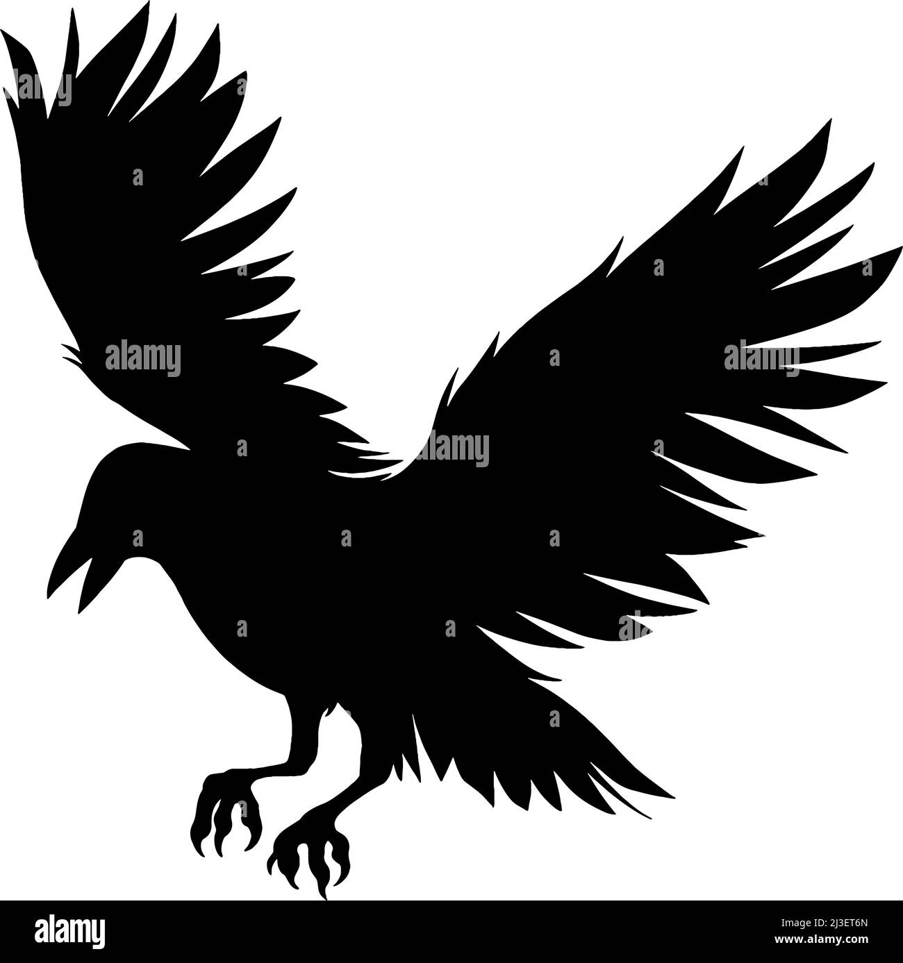 flying crow silhouette Stock Vector Image & Art - Alamy