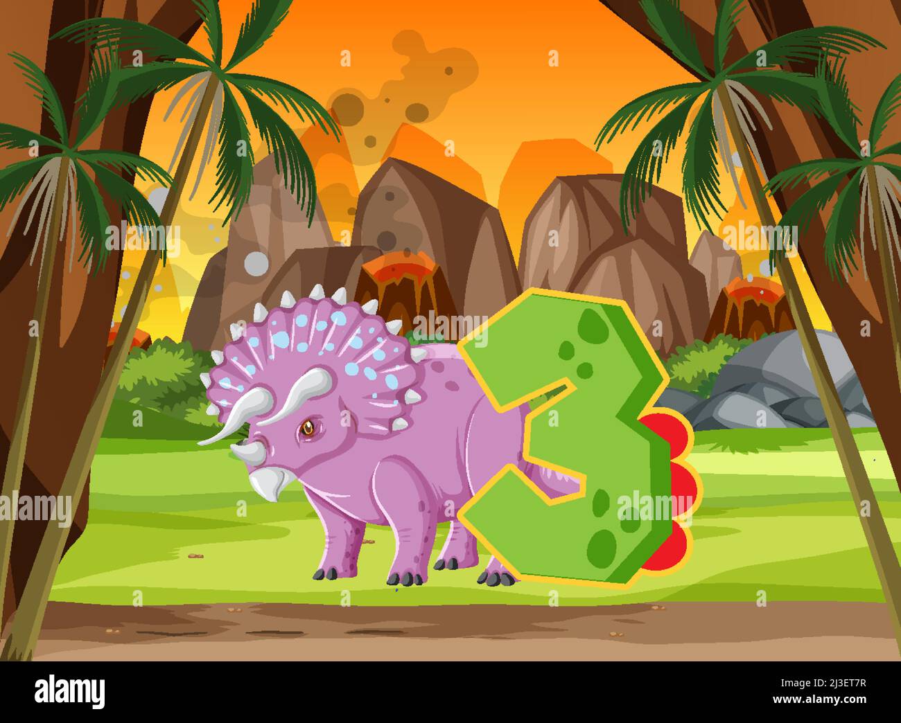 Three dinosaur Stock Vector Images - Alamy