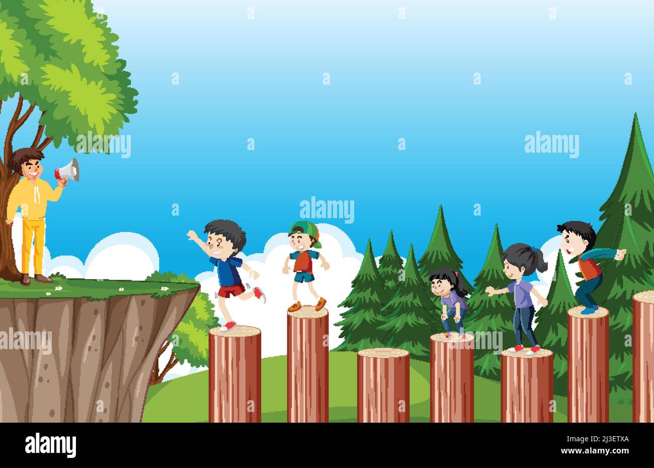 Kids in a school field trip illustration Stock Vector Image & Art - Alamy
