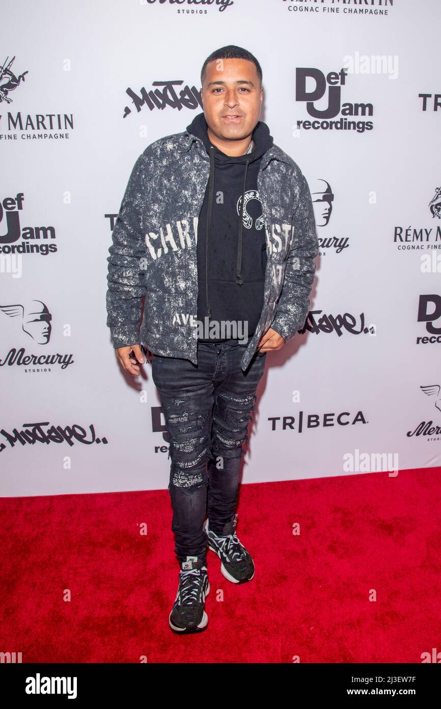 NEW YORK, NEW YORK - APRIL 07: DJ Camilo attends the world premiere of ...