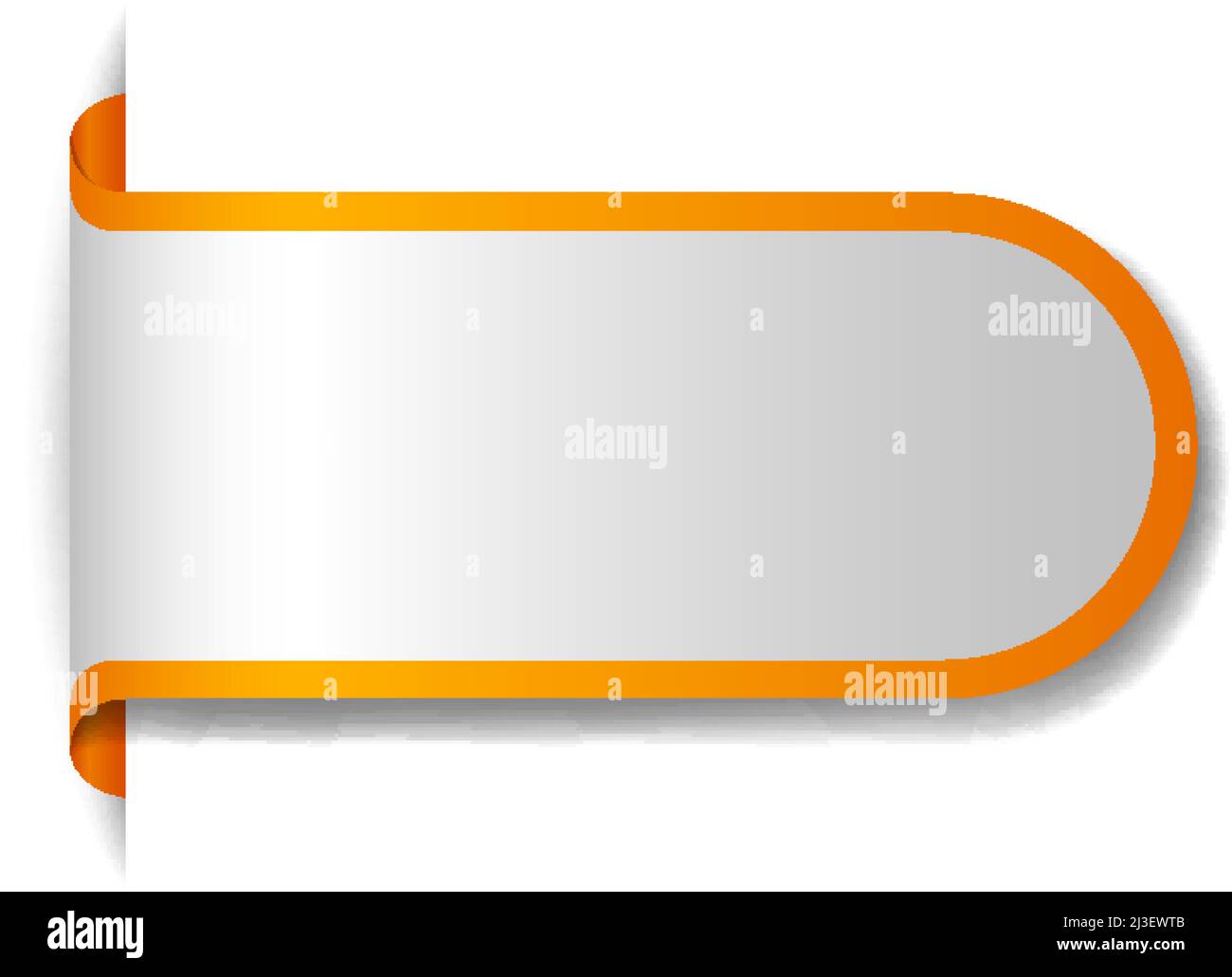 Orange banner design on white background illustration Stock Vector ...