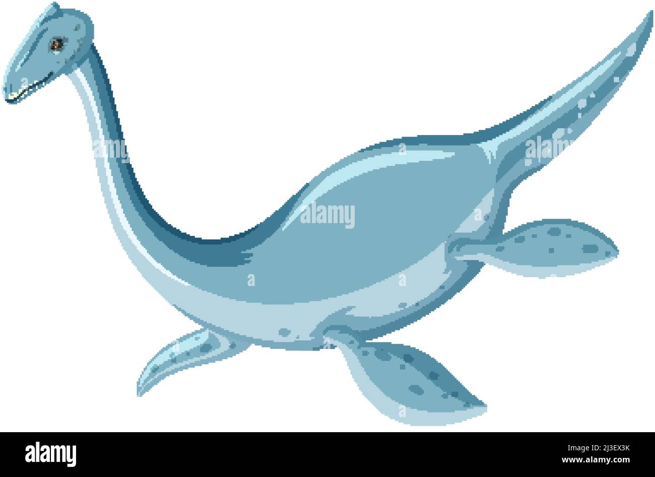 A dinosaur plesiosaurus on white background illustration Stock Vector ...