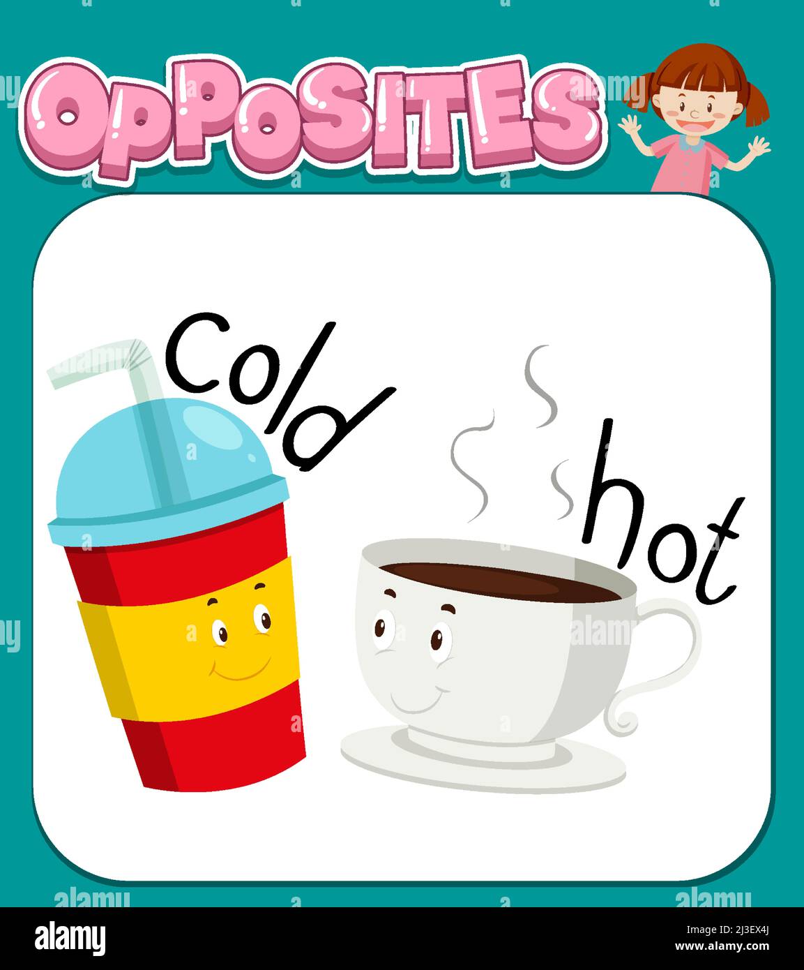 Opposite words for cold and hot illustration Stock Vector Image & Art ...