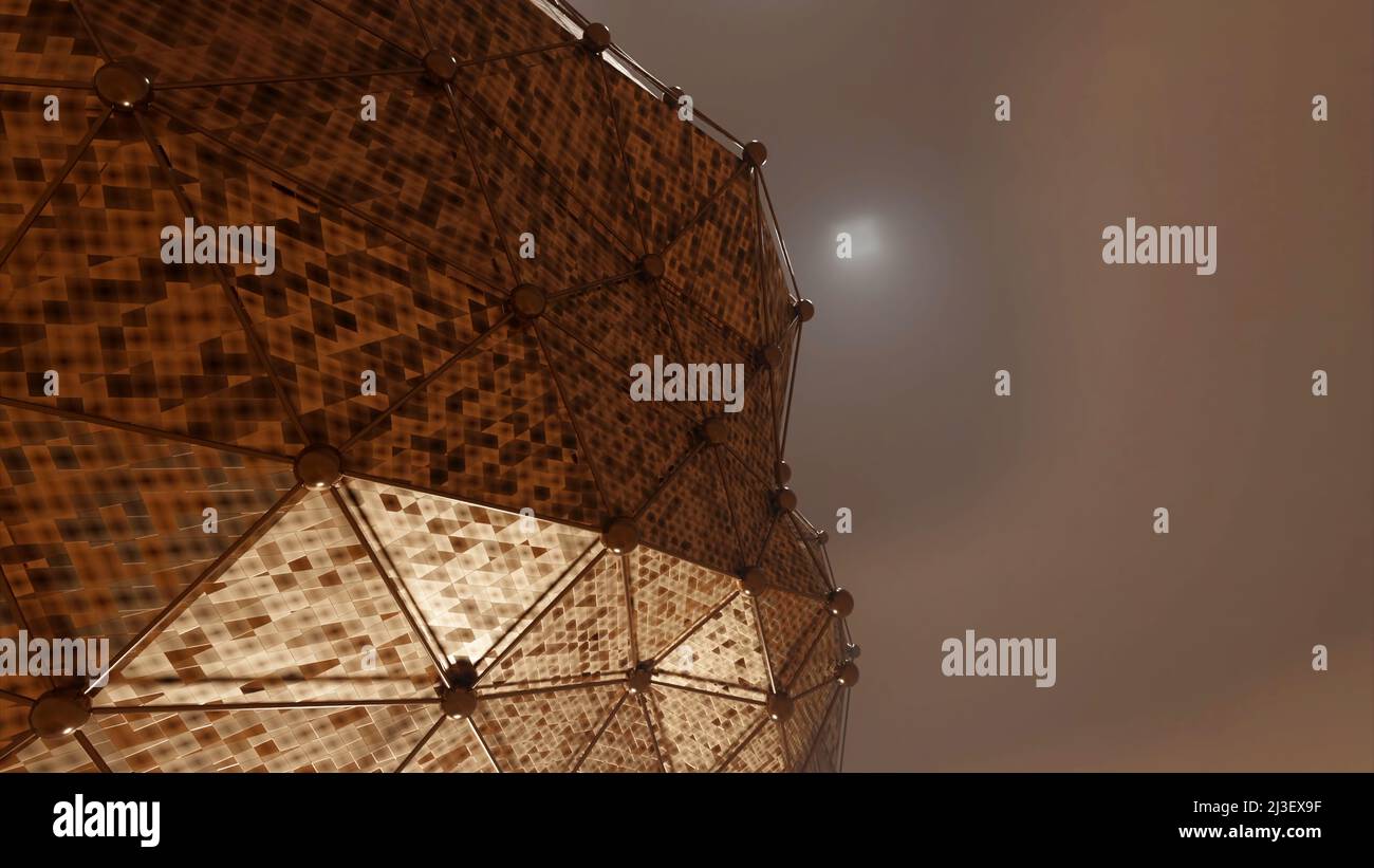 Live Triangular Grid. Design. Large inflating and moving shell with ...