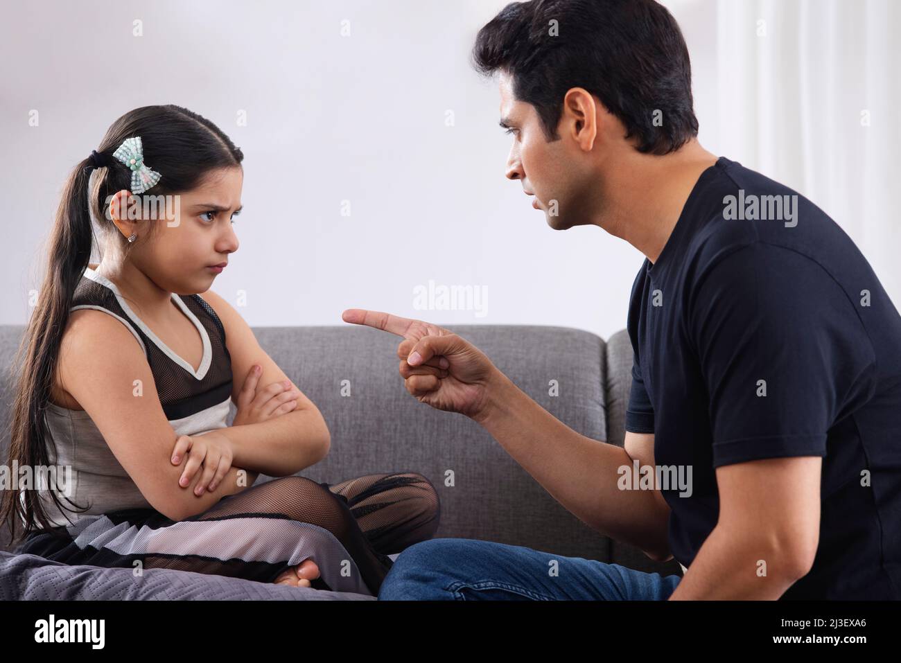 Scolding finger hi-res stock photography and images - Alamy