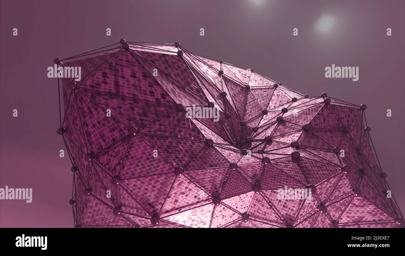 Live Triangular Grid. Design. Large inflating and moving shell with ...