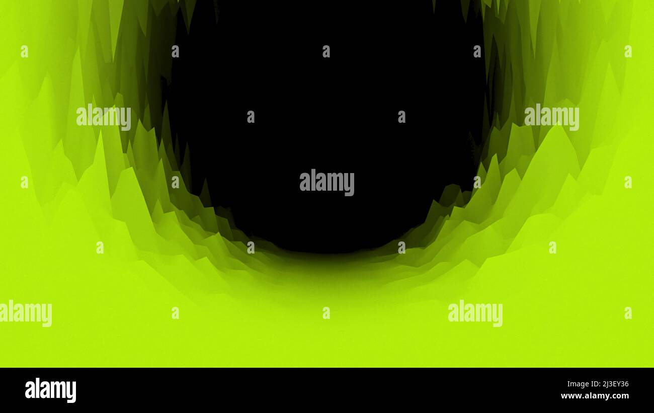 Curved moving surface with relief. Animation. 3D surface twisted into ...