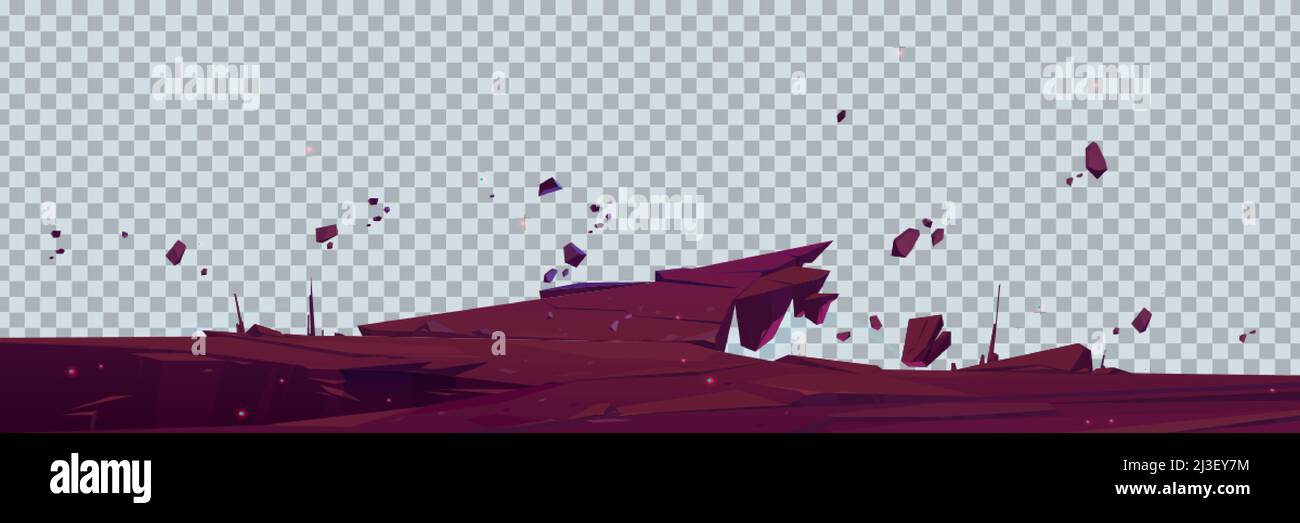 Mountain cliff with stone ledge isolated on transparent background ...