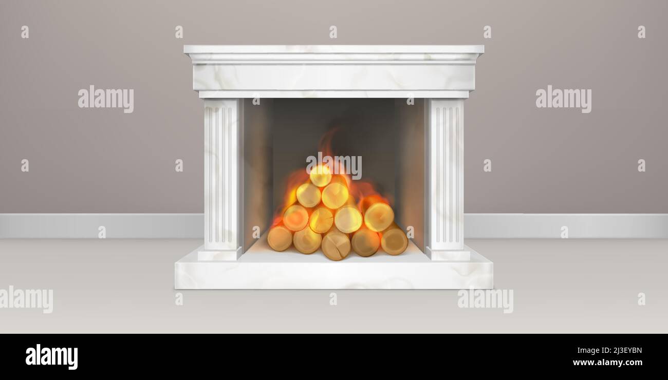Log burning stove Stock Vector Images - Alamy