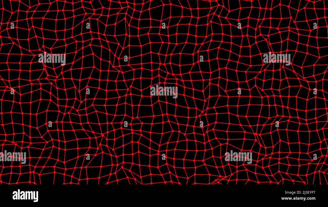 Grid with dots is moving slowly in waves. Animation. Grid with dots ...