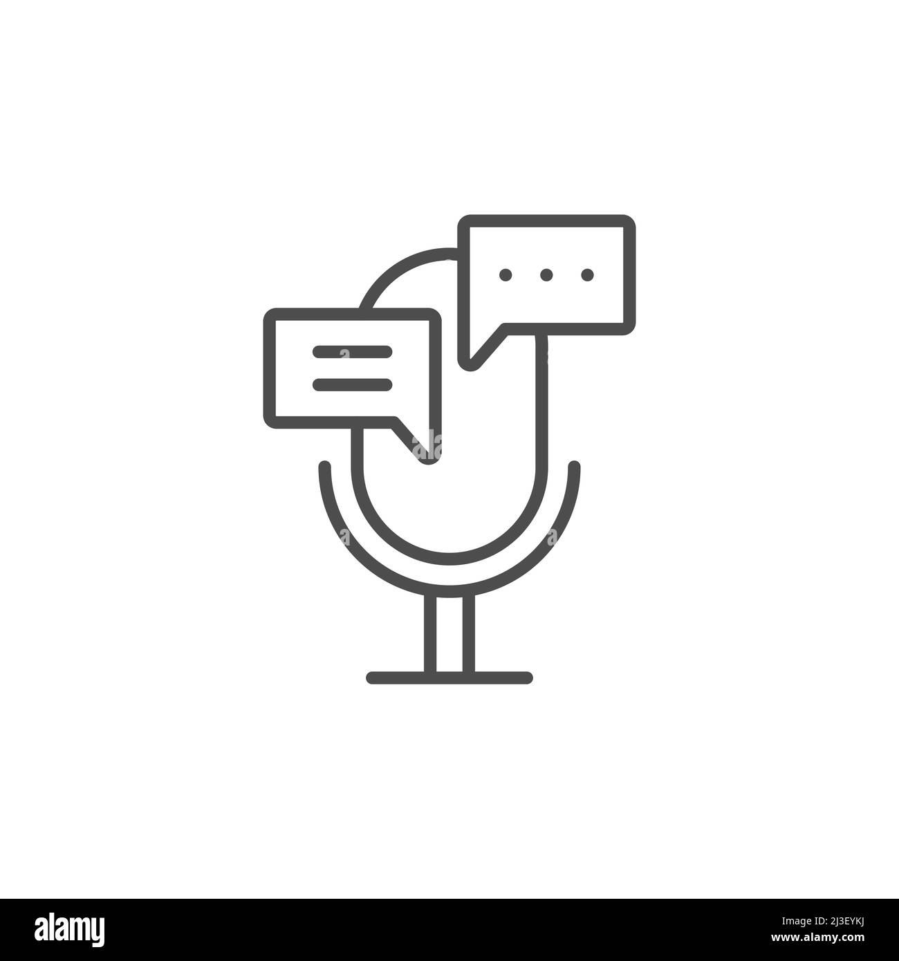 Business conversation linear icon Black and White Stock Photos & Images ...