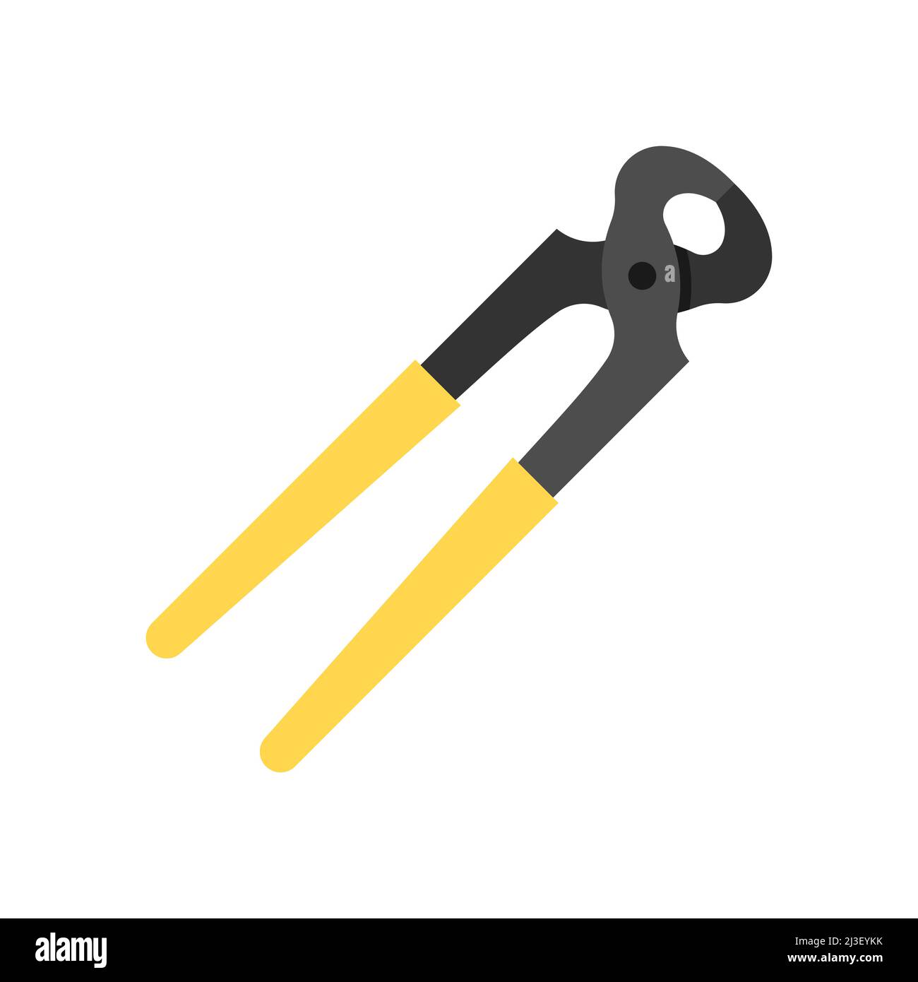 Carpenter pincer filled icon. linear style sign for mobile concept and ...