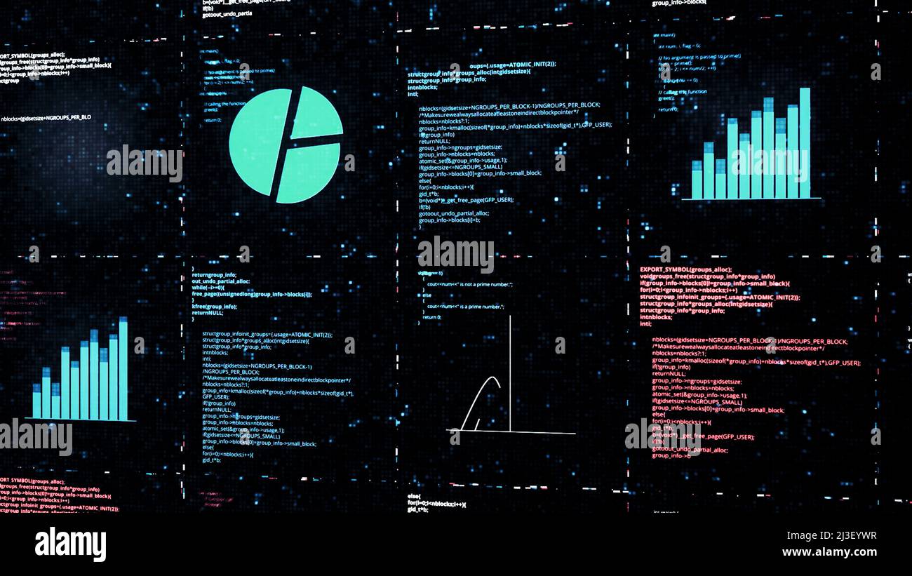 Animation of infographics with diagrams and text. Animation. Virtual ...