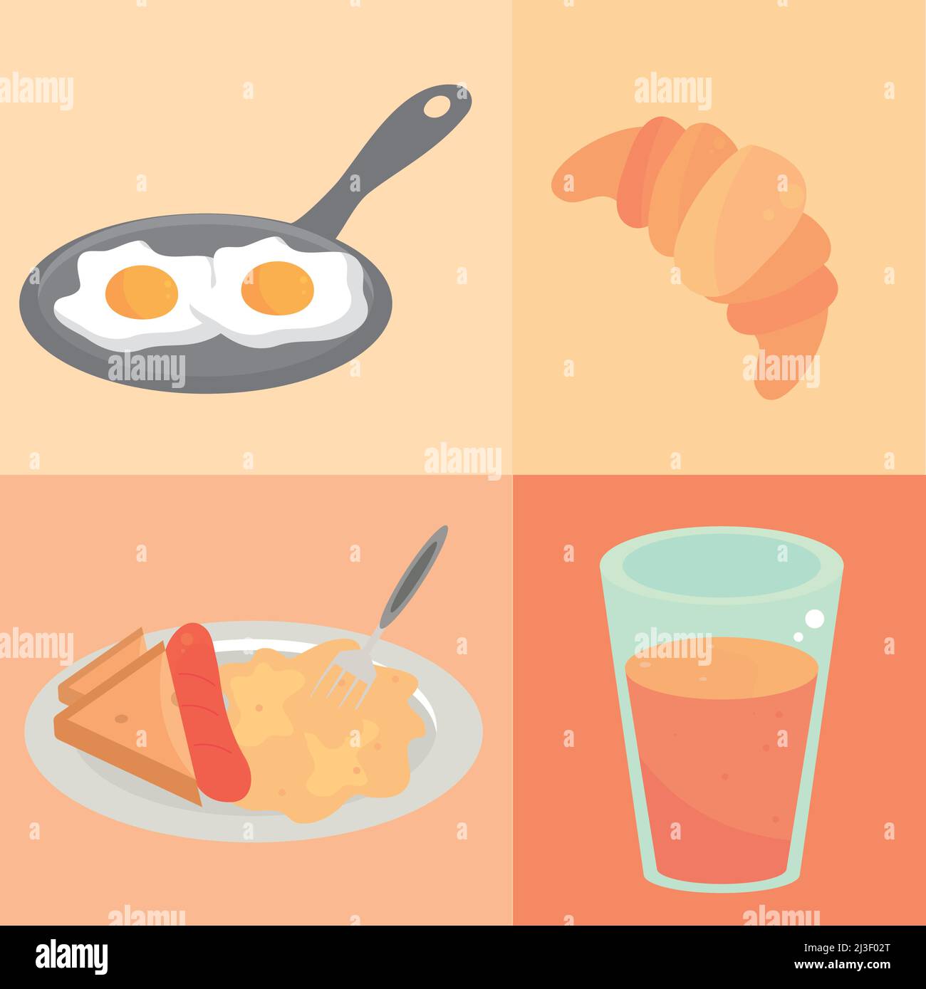 set of food breakfast Stock Vector Image & Art - Alamy